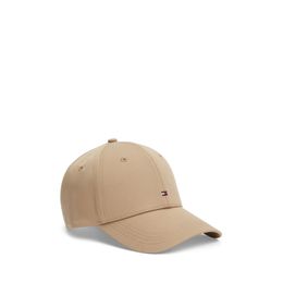 Baseball Cap Tommy Hilfiger "TH FLAG COTTON 6 PANEL CAP", Damen, driftwood taupe, Web, Baumwolle, Caps Baseball Cap, Klemmverschluss, Logopr&auml;gung UNISEX