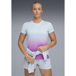 Trainingsshirt Puma "W X HYROX POLY GRAPHIC TEE", Damen, Gr. S, lucite, electric orchid, Jersey, Obermaterial: 100% Polyester, regular fit normal, Rundhals, Shirts Trainingsshirt, Regular Fit, kurze &Auml;rmel, f&uuml;r Fitness, atmungsaktives Material