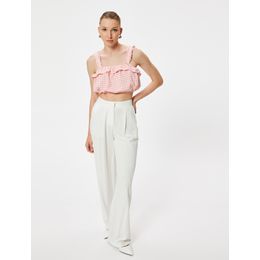 KOTON Top Damen Gr&ouml;&szlig;e S rosa / altrosa / wei&szlig;