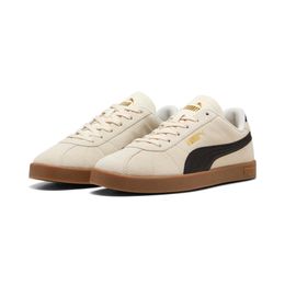 Sneaker Puma "CLUB II", Herren, Gr. 42, alpine snow, Puma schwarz, Puma gold, Leder, unifarben, Schuhe Sneaker, aus Leder, mit Schn&uuml;rverschluss, mit profiliertem Laufsohlenprofil