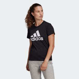 T-Shirt adidas Sportswear "W BL T", Damen, Gr. XS, schwarz-wei&szlig; (schwarz, wei&szlig;), Obermaterial: 100% Baumwolle, figurbetont h&uuml;ftlang, Rundhals, Shirts T-Shirt