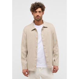 Langarmhemd Eterna "MODERN FIT", Herren, Gr. XXL, US-Gr&ouml;&szlig;en, beige (sand), Twill, 6% Baumwolle, 34% Viskose, 1% Elasthan, 59% Leinen, tailliert, Hemden Langarmhemd, EASY IRON (b&uuml;gelleicht)
