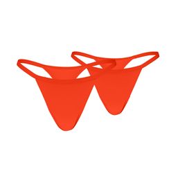 String Puma "Puma WOMEN MICROFIBER TANGA STRINGS", Damen, Gr. M, flame rot, Single Jersey, Obermaterial: 70% Polyamid, 30% Elasthan, k&ouml;rpernah, Unterhosen String, mit elastischem Bund, Logodruck hinten, Mid-Rise Design
