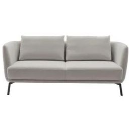 Sch&ouml;ner Wohnen 2,5-Sitzer "Pearl, hochwertig und komfortabel, - 5 Jahre Hersteller-Garantie", silber, B:190cm H:71cm T:91cm, 96% Polyester, 4% Polyacryl, SCH&Ouml;NER WOHNEN-KOLLEKTION, Sofas, auch in Boucl&eacute;, Ma&szlig;e (B/H/T): 190/71/91 cm, F&uuml;&szlig;e Metall