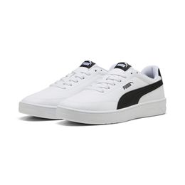 Sneaker Puma "COURT CLASSIC CLEAN", Herren, Gr. 46, Puma wei&szlig;, Puma schwarz, Synthetik, Schuhe Sneaker, mit SoftFoam+ Innensohle, Obermaterial aus Synthetik