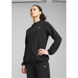 Laufjacke Puma "RUN VELOCITY WOVEN JACKET W", Damen, Gr. L, Puma schwarz, Obermaterial: 88% Polyester, 12% Elasthan, unifarben, regular fit normal, Jacken Laufjacke, f&uuml;r t&auml;gliches Training, mit DryCELL Technologie, verstellbarer Bund