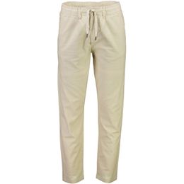 Chinohose LINDBERGH, Herren, Gr. XXL, N-Gr, beige (lt sand), Web, Obermaterial: 55% Baumwolle, 45% Leinen, unifarben, lang, Hosen Chinohose, mit elastischem Bund und Kordelzug