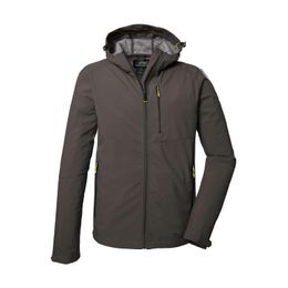 Softshelljacke Killtec "KOS 259 MN SFTSHLL JCKT", Herren, Gr. XXL, dunkelgr&uuml;n, Oberseite: 100% Polyester;R&uuml;ckseite: 100% Polyester;Futter: 100% Polyester, Jacken Softshelljacke, Wasserabweisende Softshelljacke mit verstellbarer Kapuze