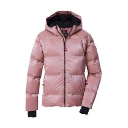 Steppjacke Killtec "KSW 210 GRLS QLTD JCKT", M&auml;dchen, Gr. 128, rosa (pink), Obermaterial: 100% Polyamid;Futter: 100% Polyester;F&uuml;llung: 100% Polyester, Jacken Steppjacke, Metallische Optik, wasser- und windabweisend, Teflon EcoElite&trade;