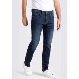 Straight-Jeans MAC "Arne Pipe", Herren, Gr. 40, L&auml;nge 30, blau (dunkelblau used), Denim/Jeans, Obermaterial: 90% Baumwolle, 8% Elastomultiester, 2% Elasthan, Jeans Straight-Jeans