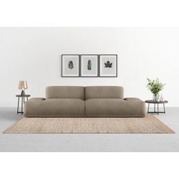 Big-Sofa Trendmanufaktur "Braga, toller Sitzkomfort, Designsofa", braun (schlamm), B:300cm H:72cm T:107cm, 100% Polyester, Sofas, Big-Sofa, in moderner Optik, mit hochwertigem Kaltschaum