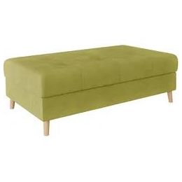 Polsterhocker Home Affaire "CHARRE XXL, Steppung im Sitzbereich, Ma&szlig;e: B/T/H: 118/73/40 cm", gr&uuml;n, B:118cm H:40cm T:73cm, 92% Polyester, 8% Nylon, Hocker, Polsterhocker, passend zur Serie CHARRE, auch in Cord und Boucl&eacute;