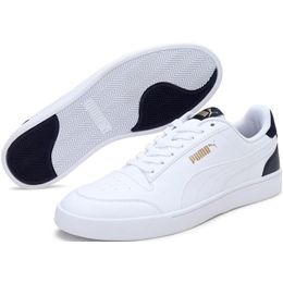 Sneaker Puma "Puma Shuffle", Damen, Gr. 42,5, wei&szlig;, schwarz, Synthetik, Schuhe Sneaker, niedrige Schuhh&ouml;he, mit Schn&uuml;rung, Obermaterial aus Synthetik
