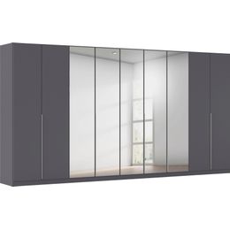 Dreht&uuml;renschrank OTTO HOME "Kleiderschrank Schrank Garderobe AGORDO mit Dekor- oder Hochglanzfront", graumetallic, B:405cm H:229cm T:54cm, Schr&auml;nke, Dreht&uuml;renschrank, durchdachte Innenausstattung, in 8 Breiten und 2 H&ouml;hen MADE IN GERMANY