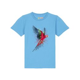 Watabout.kids T-Shirt 'Papagei' Jungen Gr&ouml;&szlig;e 158 t&uuml;rkis / aqua / dunkelblau / rot