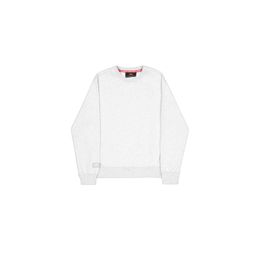 Sweater Alpha Industries "Label Sweatshirt Backprint", Herren, Gr. M, pastel grau melange, Obermaterial: 80% Baumwolle, 20% Polyester, regular fit, Sweatshirts Sweater