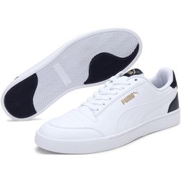 Sneaker Puma "Puma Shuffle", Damen, Gr. 45, wei&szlig;, schwarz, Synthetik, Schuhe Sneaker, niedrige Schuhh&ouml;he, mit Schn&uuml;rung, Obermaterial aus Synthetik