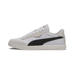 Sneaker Puma "VIKKY STAR OG", Damen, Gr. 37,5, Puma wei&szlig;, Puma schwarz, Puma gold, warm wei&szlig;, Leder, Schuhe Sneaker, Obermaterial aus Leder, leicht profilierte Gummilaufsohle