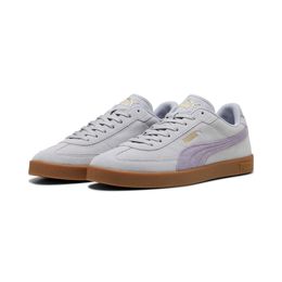 Sneaker Puma "CLUB II ERA SUEDE", Herren, Gr. 42,5, vibrant silber, lila luster, Leder, unifarben, Schuhe Sneaker, mit sportlichem Design, mit Schn&uuml;rverschluss, mit Gummilaufsohle