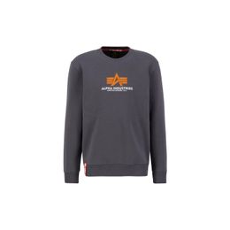 Sweater Alpha Industries "Basic Sweatshirt Rubber ML", Damen, Gr. S, grau (vintage grau), Obermaterial: 80% Baumwolle, 20% Polyester, regular fit, Sweatshirts Sweater