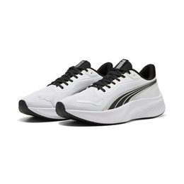 Laufschuh Puma "POUNCE LITE", Damen, Gr. 42,5, schwarz-wei&szlig; (Puma wei&szlig;, Puma schwarz), Textil, Schuhe Laufschuh, mit PROTREAD Gummilaufsohle, mit SOFTFOAM+ D&auml;mpfungstechnologie