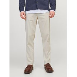 Jack & Jones Chinos JACK & JONES "JPSTACE JJHARLOW CHINO NOOS", Herren, Gr. 31, L&auml;nge 34, gelb (moonbeam), Web, Obermaterial: 98% Baumwolle, 2% Elasthan, unifarben, bequem kn&ouml;chellang, Hosen Chinos