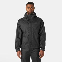 Regenjacke Helly Hansen "LOKE JACKET", Herren, Gr. XXL, schwarz, Web, Obermaterial: 100% Polyamid, unifarben, Basic Po-bedeckend, elastischer Bund mit verstellbarem Klettverschluss, Jacken Regenjacke, Kapuze mit hohem Kragen, elastischer Kordelzug an Kapuze und Saum