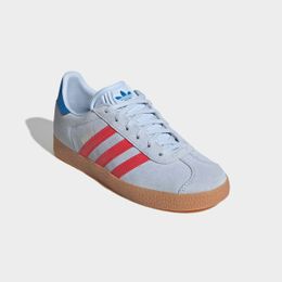 Sneaker adidas originals "GAZELLE", M&auml;dchen, Gr. 36,5, crystal sky, semi lucid rot, blaubird, Leder, Synthetik, Schuhe Sneaker, f&uuml;r Kinder und Jugendliche