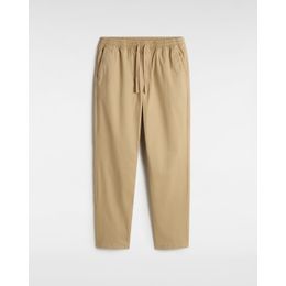 Jogginghose Vans "MNRANGERELAXEDELASTICPANT", Herren, Gr. S, N-Gr, beige (incense), Obermaterial: 98% Baumwolle, 2% Elasthan, Hosen Jogginghose