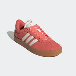 Sneaker adidas Sportswear "VL COURT 3.0", Damen, Gr. 41, rot (preloved scarlet, core wei&szlig;, bright rot), Leder, Synthetik, Schuhe Sneaker, inspiriert vom Design des adidas samba