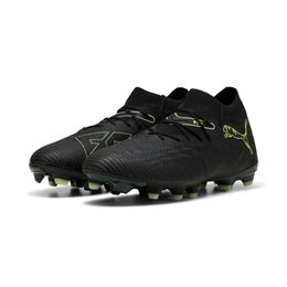 Fu&szlig;ballschuh Puma "FUTURE 8 MATCH FG/AG", Gr. 42,5, Puma schwarz, fizzy light, gr&uuml;n terrain, Synthetik, Schuhe Fu&szlig;ballschuh, f&uuml;r Rasenpl&auml;tze, kn&ouml;chelhohe Form, mit Schn&uuml;rung