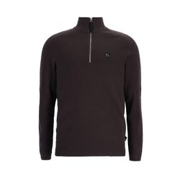 CHASIN' Chasin' Pullover 'Oscar Half Zip' Herren Gr&ouml;&szlig;e S dunkelbraun