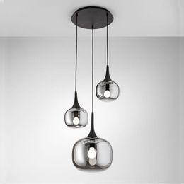 Luce Ambiente Design JAIPUR Pendelleuchte rund 3-flammig, I-JAIPUR-S3-GR,