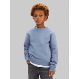 Sweatshirt Calvin Klein Jeans "MINI BADGE", M&auml;dchen, Gr. 12 (152), infinity, Sweatware, Obermaterial: 100% Baumwolle, unifarben, regular fit normal, Rundhals, eingesetzt Rippb&uuml;ndchen, Sweatshirts Sweatshirt, Regular fit f&uuml;r Kinder