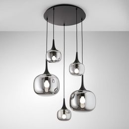 Luce Ambiente Design JAIPUR Pendelleuchte rund 5-flammig, I-JAIPUR-S5-GR,