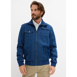 bonprix Jeansjacke aus reiner Baumwolle, blau, 100% Baumwolle