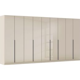 Dreht&uuml;renschrank OTTO HOME "Kleiderschrank Kleiderschr&auml;nke Schrank Garderobe AGORDO mit Glasfront", beige, glas beige (champagner), B:405cm H:229cm T:54cm, Schr&auml;nke, Dreht&uuml;renschrank, durchdachte Innenausstattung, in 8 Breiten und 2 H&ouml;hen MADE IN GERMANY