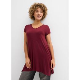 bonprix Longshirt, rot, Gr.36/38 (S), Sch&ouml;nes Long-Top in A-Shape Passform, aus Viskose
