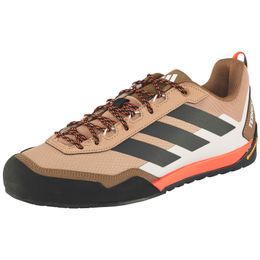 Wanderschuh adidas terrex "SKYCHASER SOLO ZUSTIEGS", Herren, Gr. 42, cardboard, carbon, semi impact orange, Gummi, Synthetik, Textil, Schuhe Wanderschuh