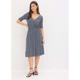 bonprix Jerseykleid aus Viskose-Mix, blau, Viskose