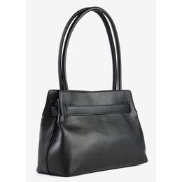bonprix Handtasche mit Schnallendetail, schwarz, Vegan