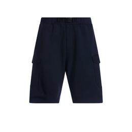 Cargoshorts BOSS Green "Hariq Short Glamp", Herren, Gr. S, N-Gr, blau (dunkelblau402), Web, Obermaterial: 36% Baumwolle, 35% Modal, 23% Polyester, 6% Elasthan, unifarben, relaxed fit, Hosen Cargoshorts