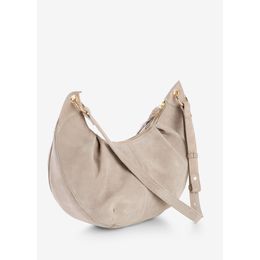 bonprix Umh&auml;ngetasche aus Veloursleder, beige, Veloursleder