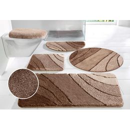 Badematte OTTO HOME "Josie, Badvorleger, Badezimmer Teppich" Gr. 7, blau (verlauf beige), H:20mm, Polyester, Badematten, Badematte, Badteppich, Badematten, rechteckig, rund & als 3-tlg. Set erh&auml;ltlich, Topseller