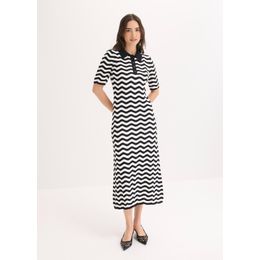 bonprix Strickkleid aus reiner Baumwolle, schwarz, 100% Baumwolle
