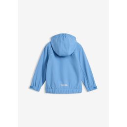 bonprix Wind- und wasserabweisende Softshelljacke mit Kapuze, blau, Softshell