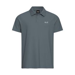 Jack Wolfskin Poloshirt Herren Gr&ouml;&szlig;e M dunkelgrau / wei&szlig;