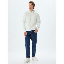 KOTON Sweatshirt Herren Gr&ouml;&szlig;e XXL wei&szlig;