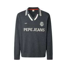 Pepe Jeans Pullover 'Pablo' Herren Gr&ouml;&szlig;e S dunkelgrau / wei&szlig;