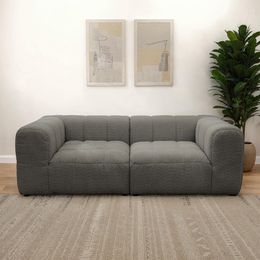 Big-Sofa DOMO collection "Ghent Megasofa in 2 Breiten, modern, bequem, Breite 220 oder 250cm", grau (graphite), B:220cm H:72cm T:113cm, 100% Polyester, Sofas, Big-Sofa, Mit Taschenfederkern und Kassettensteppung